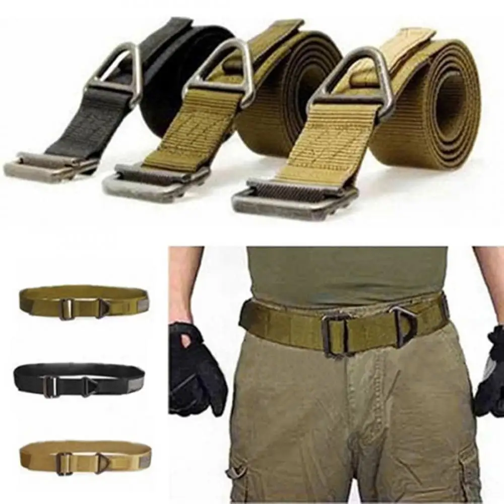 Men-Adjustable-Military-Canvas-Rescue-Rigger-Belt-Canvas-Casual ...