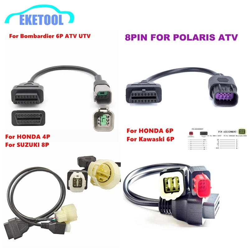OBD2-Motorcycle-Diagnostic-Cable-For-Polaris-8Pin-ATV-For-Bombardier ...