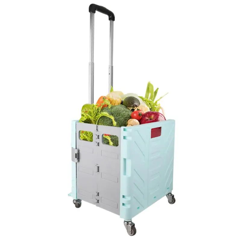 Rolling-Crate-Portable-Shopping-Crate-Heavy-Duty-Folding-Box-Grocery ...