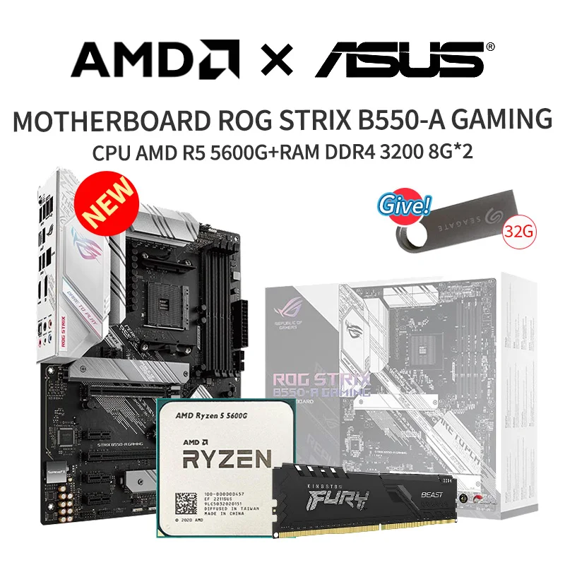 Placa-m-e-Gaming-Asus-Rog-Strix-B550-Processador-AMD-5-5600G-R5-5600G ...