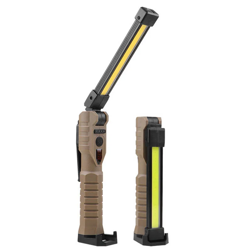 Folding COB XPE LED Handheld Flashlight 18650 Rechargeable Garage Work ...