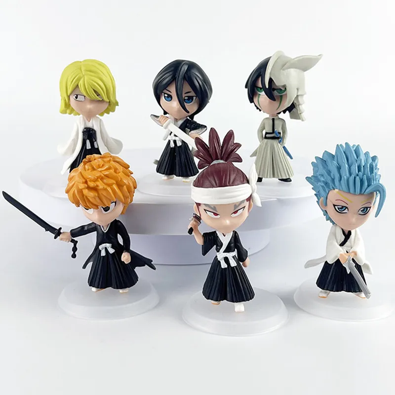 6Pcs-lot-7cm-Anime-Figure-Bleach-Ichigo-Kurosaki-Orihime-Inoue-PVC ...