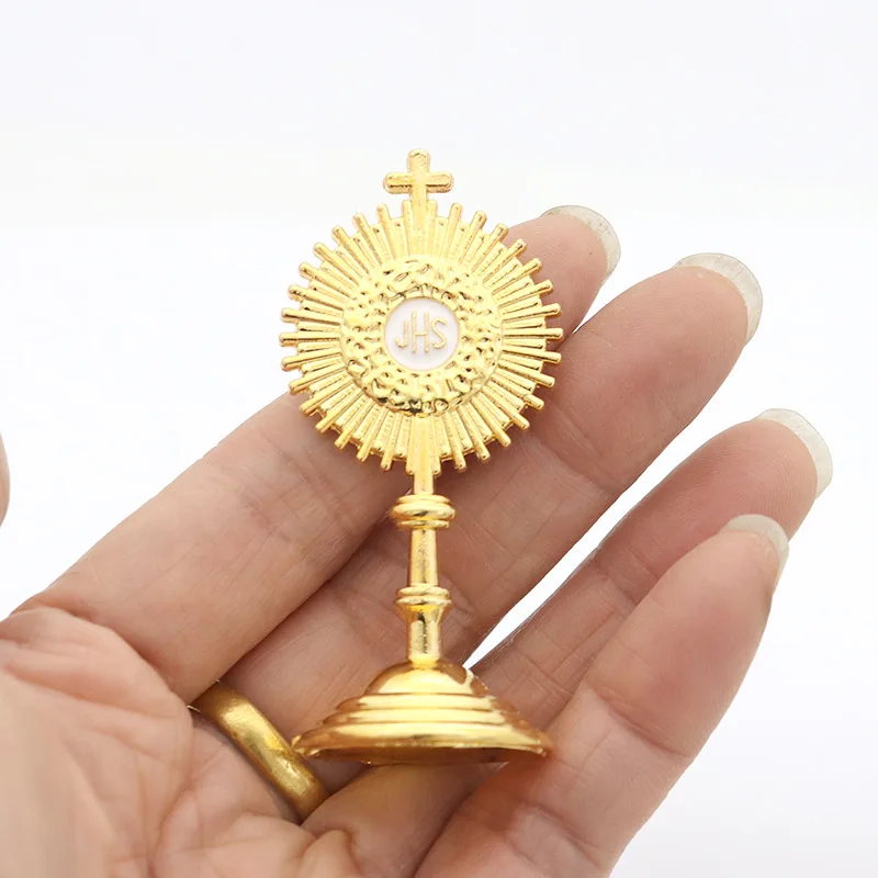 Catholic Christian JHS Communion Statue Gold Jesus Hominum Salvator ...