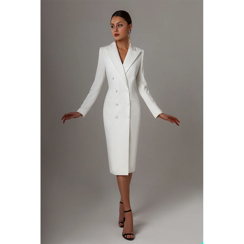 Women-s-Knee-Length-Blazer-Suit-Party-Prom-Gown-Long-Style-Dress ...