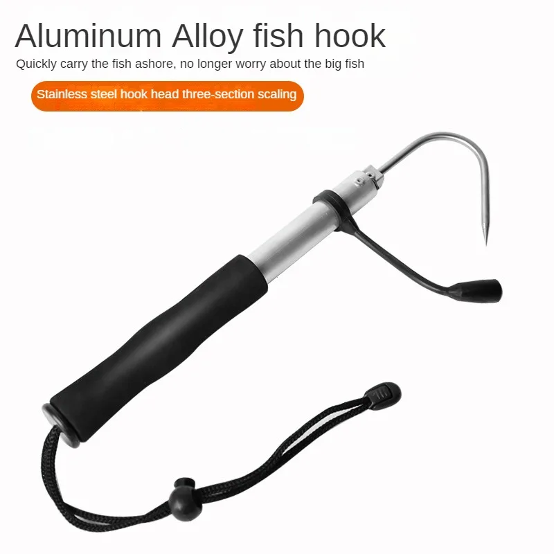 New-Telescopic-Retractable-Fish-Gaff-Stainless-Ice-Sea-Fishing-Spear ...