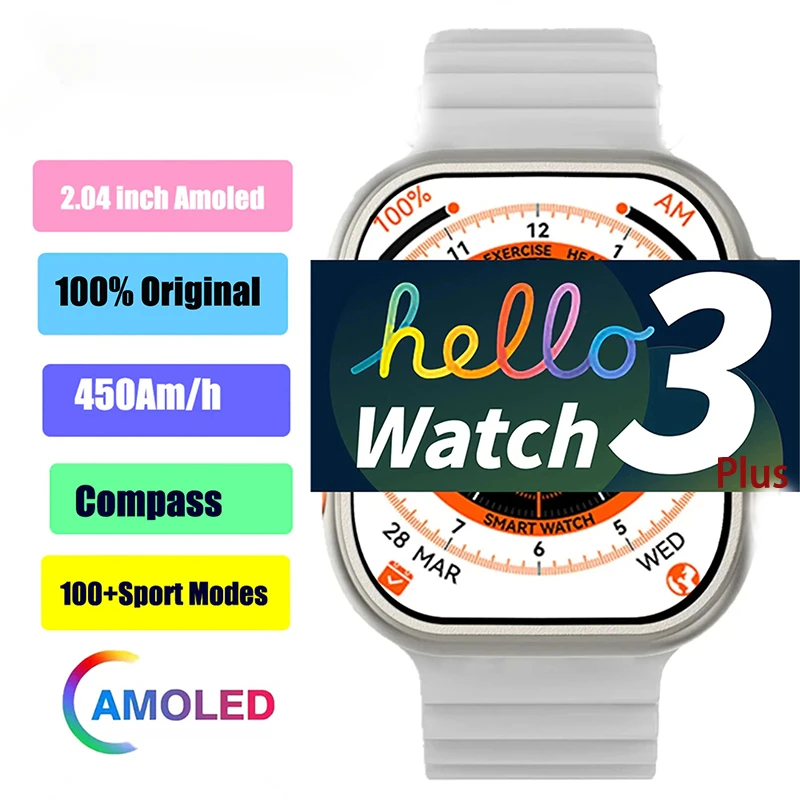 Hello-Watch-reloj-inteligente-3-Plus-para-hombre-y-mujer-pulsera-con ...