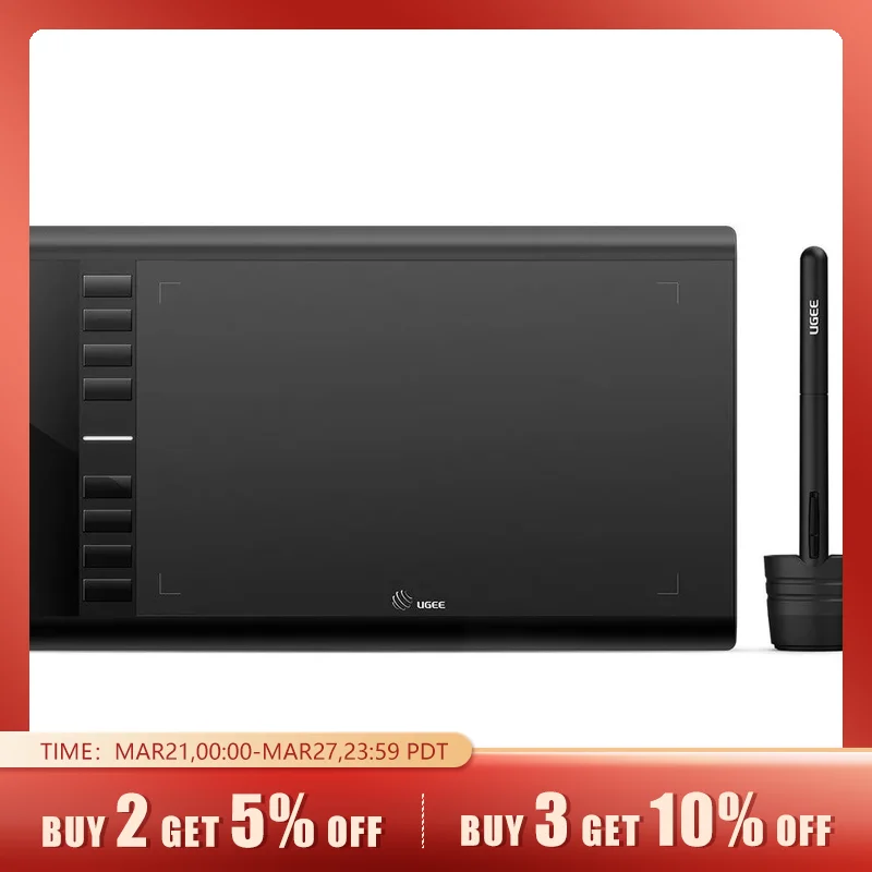 Ugee-m708-10-digitales-Grafik-tablett-Stift-Zeichen-tablett-8-Hotkeys ...