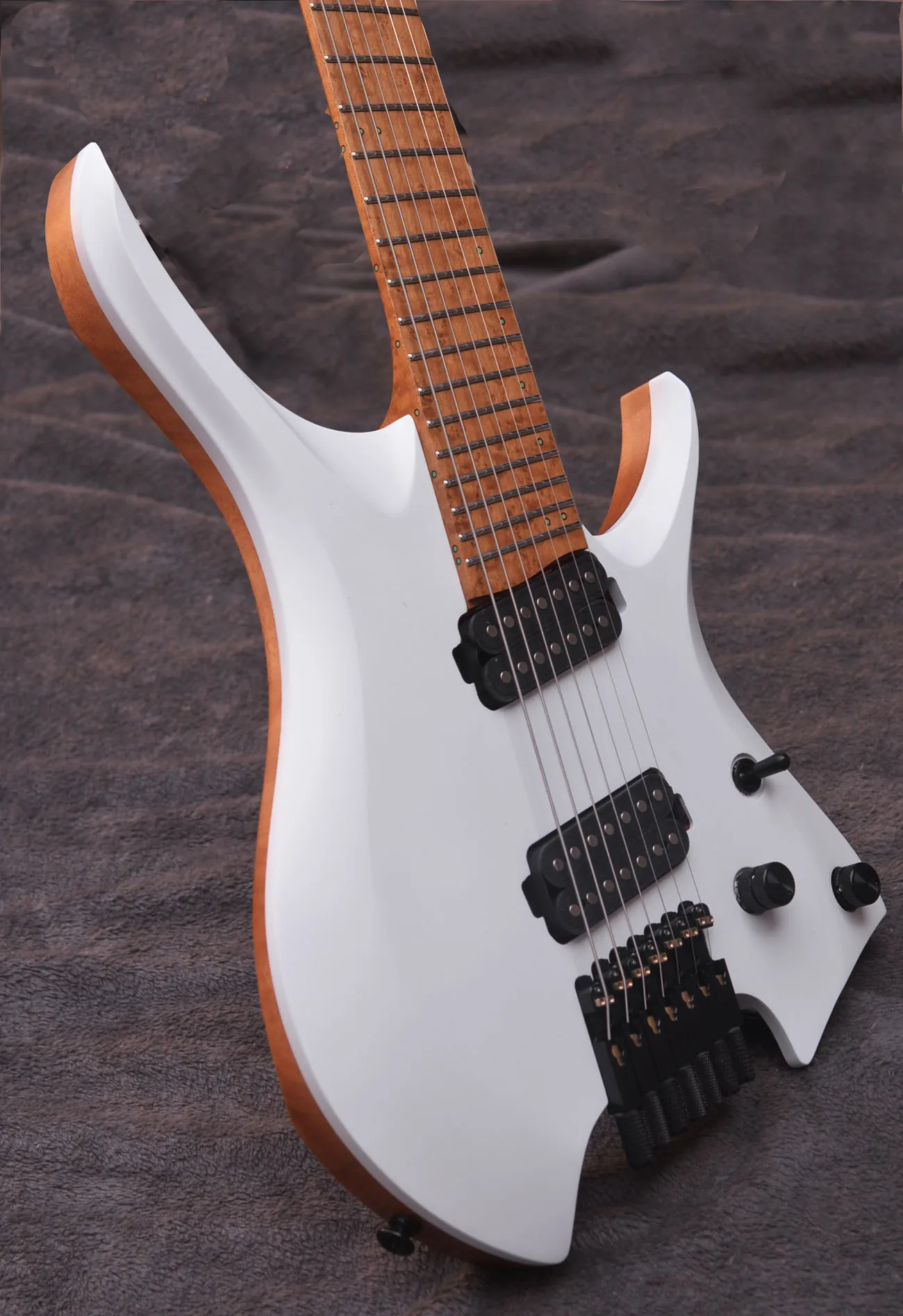 2022 Fanned frets 7 Strings Headless Electric Guitar White WHITE color ...