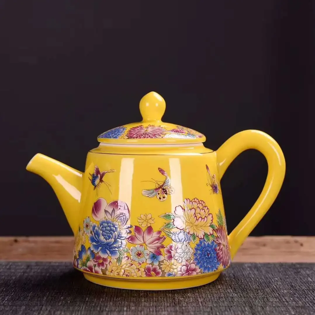 Ceramic-Enamel-Colored-Tea-Pot-Kung-Fu-Tea-Set-Colored-Painted-Water ...