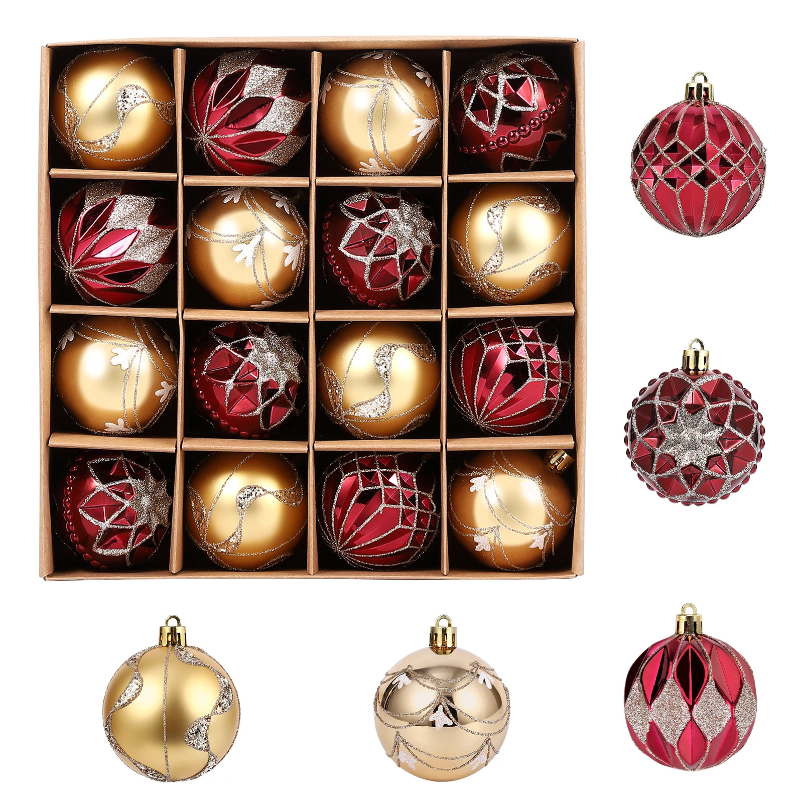 16-Pcs-Christmas-Ball-Ornaments-Set-for-Xmas-Tree-2-36-Red-Gold ...