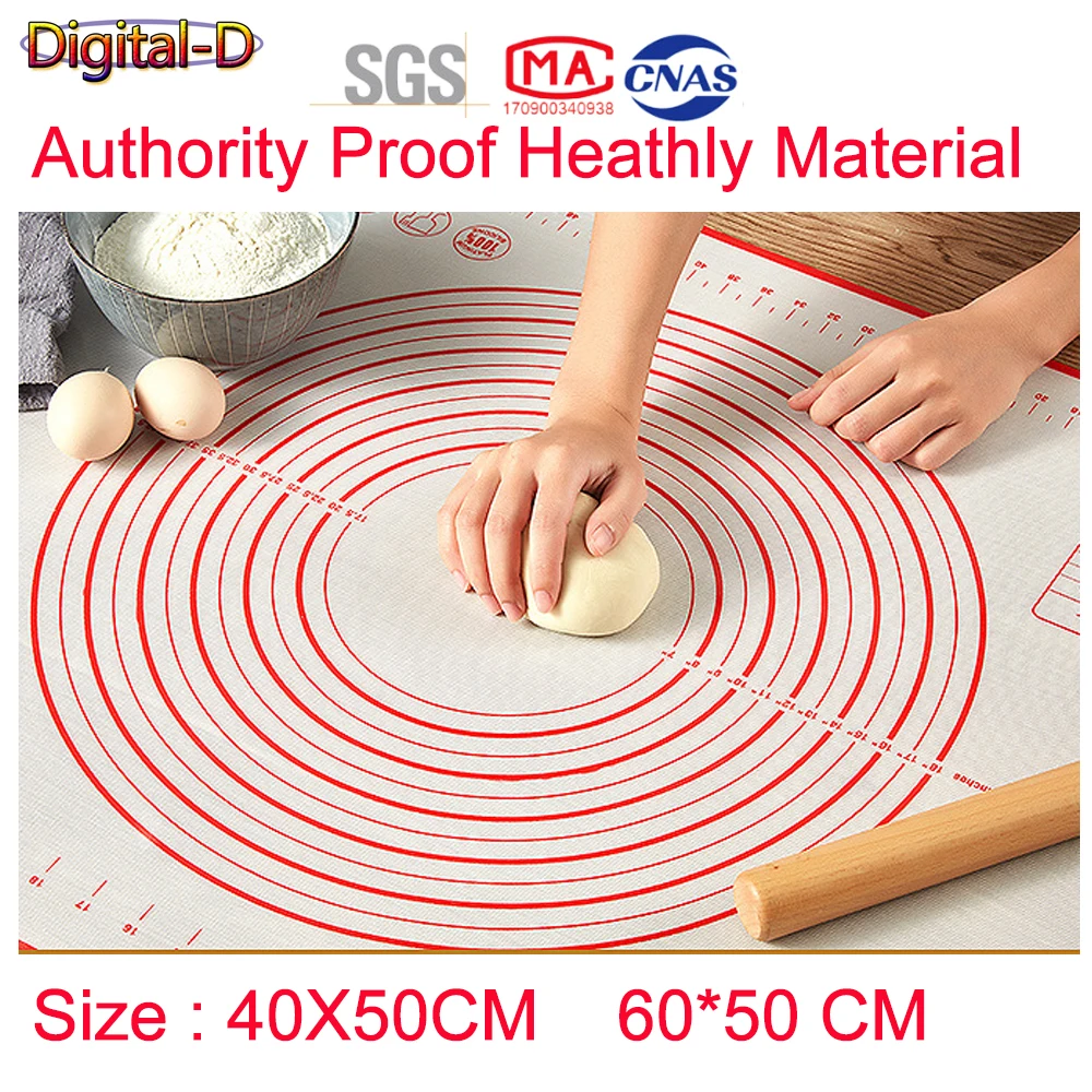 1PCS-40X50CM-Kneading-Dough-Mat-Silicone-Baking-Mat-Pizza-Cake-Dough ...
