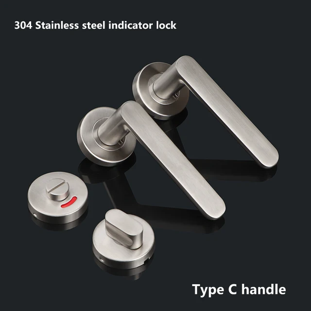 Toilet Door Lock 304 Stainless Steel Toilet Toilet Bathroom Lock Manned ...