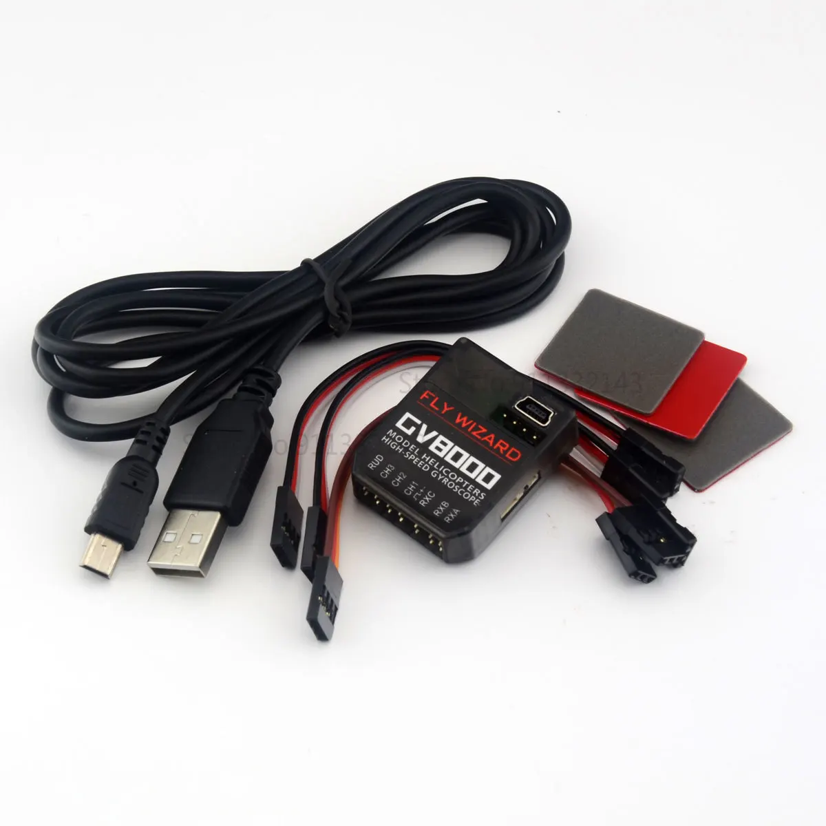 New GV8000 MINI Flybarless System Blue 3 Axis Gyro For ALIGN TREX T-REX ...