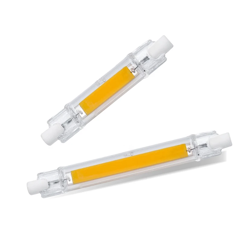 R7S 78mm 118mm Mini COB Glass Tube LED light bulb 15W 30W 40W 50W AC ...