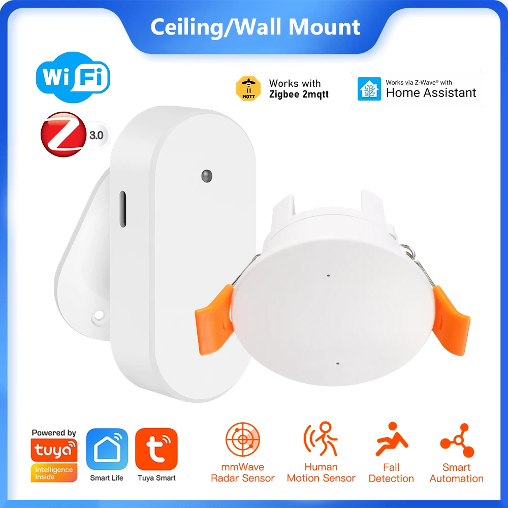 Zigbee Tuya Human Presence Sensor Ceiling Wall Mount Millimeter Wave ...