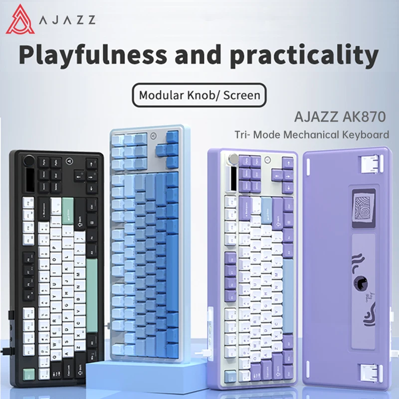 Ajazz-Ak870-RGB-Gaming-Mechanical-Keyboard-Hot-Swap-84-Keys-Wireless ...