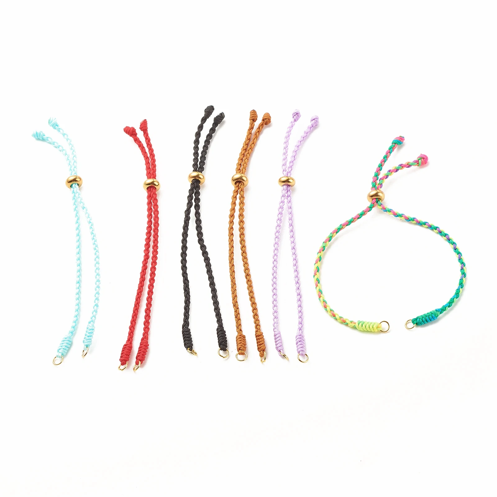20pcs Nylon Thread Braided Cord Bracelet Colorful Rope String with ...
