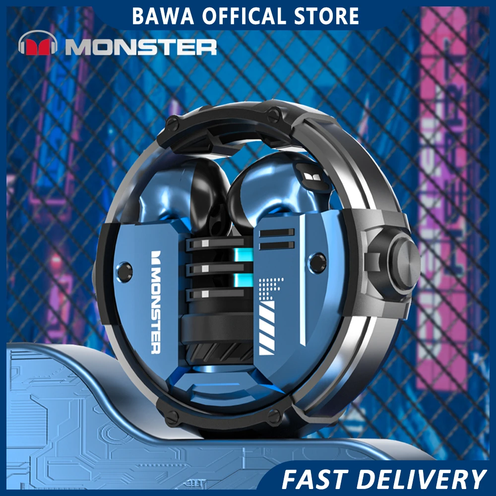 Original New Monster Xkt10 Earphone Wireless Bluetooth Tws Earbuds ...