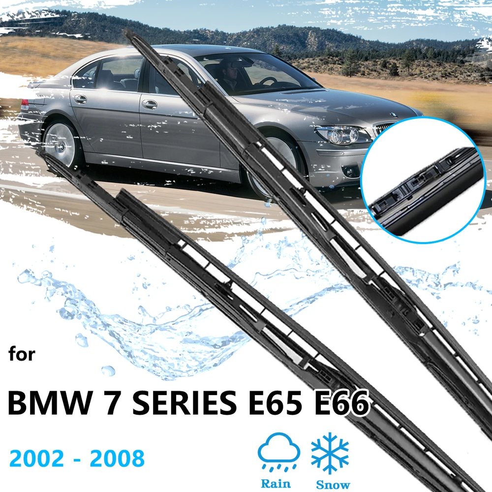 For-BMW-7-Series-E65-E66-2002-2008-Front-Winter-Wiper-Blades-Rubber ...