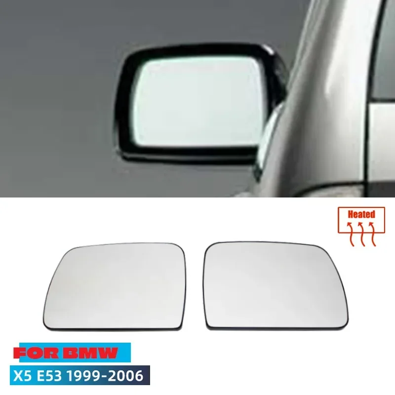 Left & Right Side Mirror Glass White Rear View Rearview Exterior Wide ...