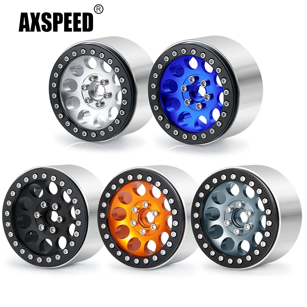 AXSPEED 4Pcs 2.2inch 35mm Widen Aluminum Beadlock Wheel Rims Hubs for ...
