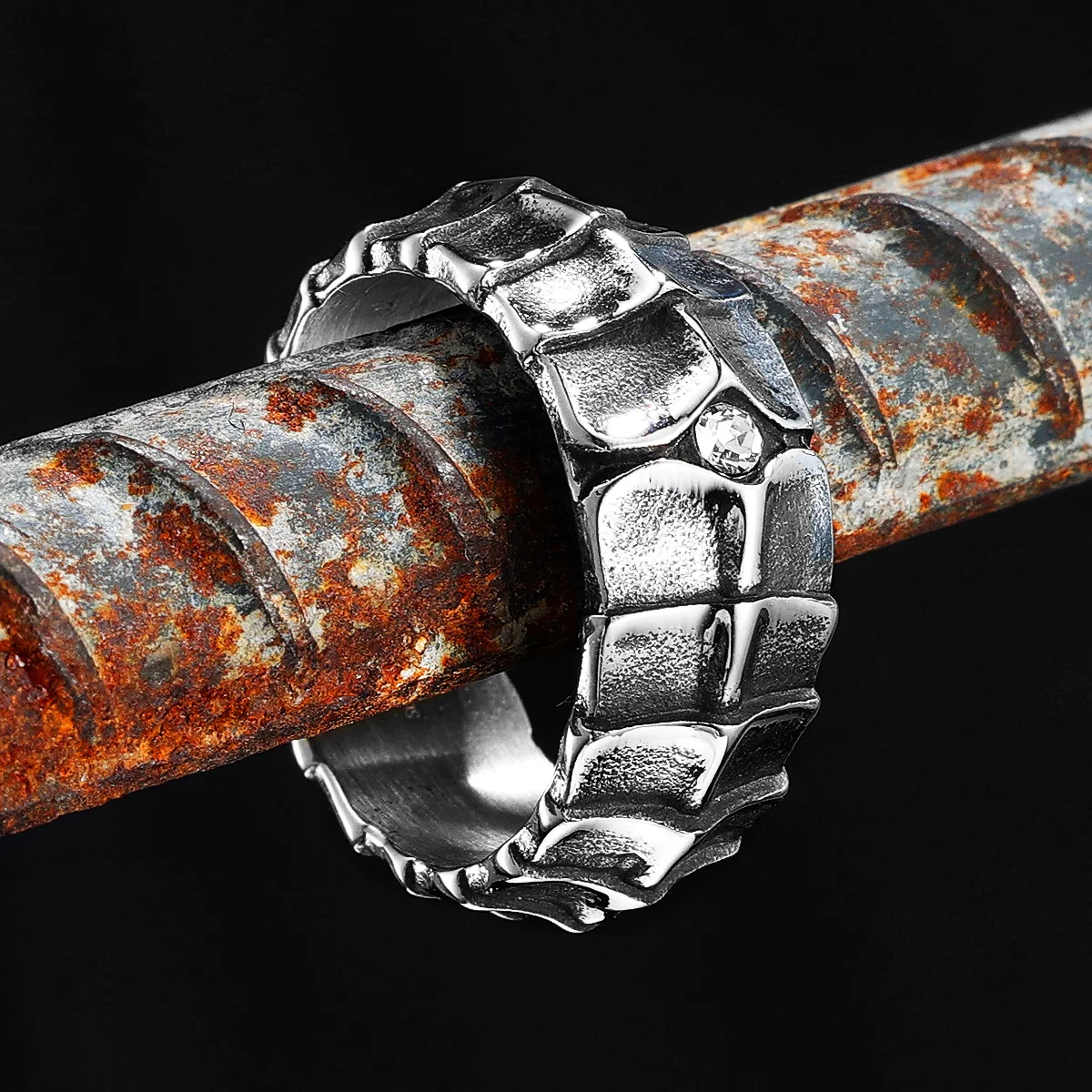 Eivil-Dragon-Scales-Ring-316L-Stainless-Steel-Men-Rings-Punk-Rock-for ...