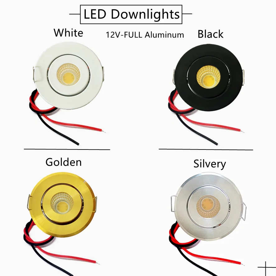 12V-Mini-COB-LED-Downlights-Ceiling-Light-3W-Adjustable-Drive-Free-Down ...