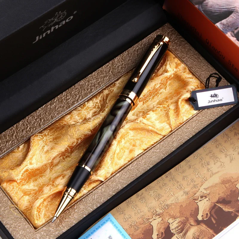 Jinhao 500 Chessboard Rollerball Pen Luxury Gold Clip Ballpoint Pen 0 ...