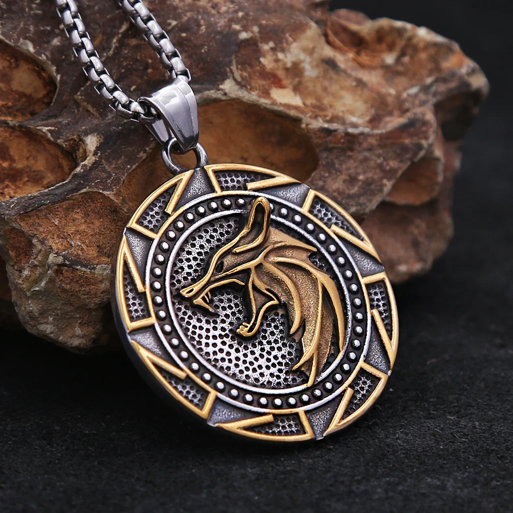 Collar-con-colgante-de-cabeza-de-Lobo-vikingo-Vintage-para-hombres ...