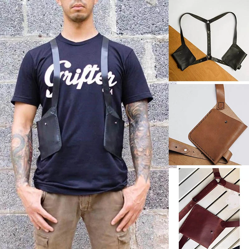 Steampunk Gothic Hidden Underarm Strap Wallet Pocket Adjustable ...