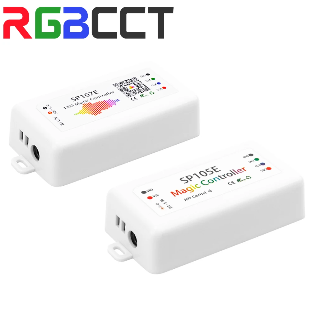 DC5V-24V-SP105E-Bluetooth-Wifi-WS2811-WS2812B-Led-Music-Controller-SK6812-RGB-RGBW-APA102-SP107E ...