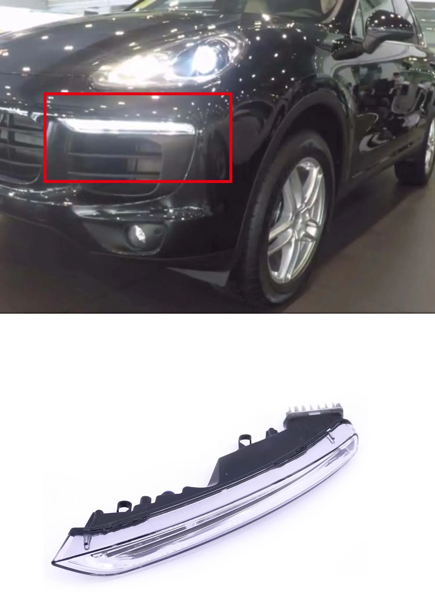 Suitable for Porsche 958.2 day running light CAYENNE fog light 15-17 ...