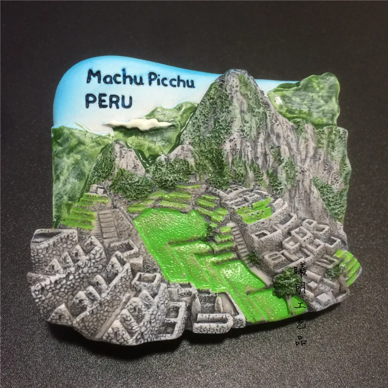 Peru-Machu-Picchu-Ruins-Fridge-Magnet-Resin-Tourist-Souvenir-Peru ...