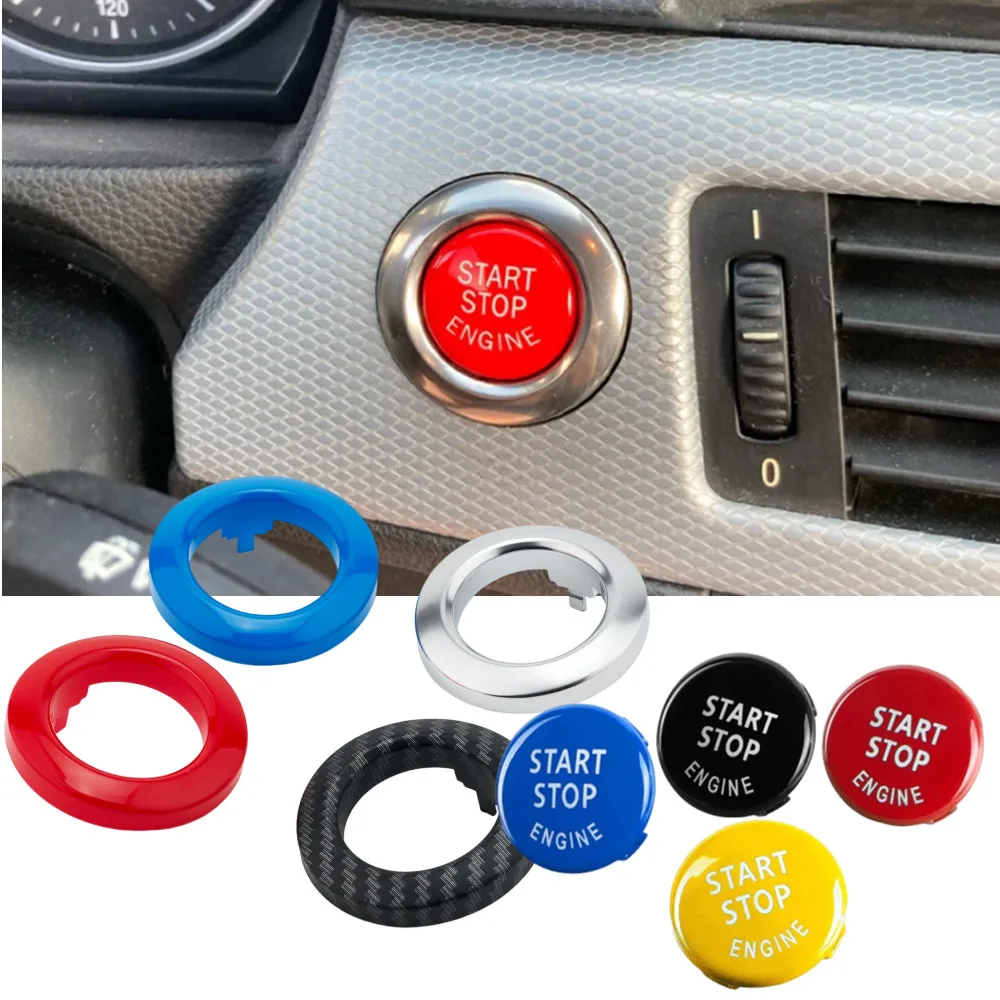 Car-Start-Stop-Engine-Switch-Button-Ring-Frame-Replacement-For-BMW-1-3 ...