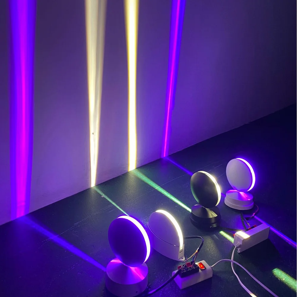 Waterproof-RGB-Remote-LED-Wall-Sconces-Door-Frame-Light-360-Rotating ...