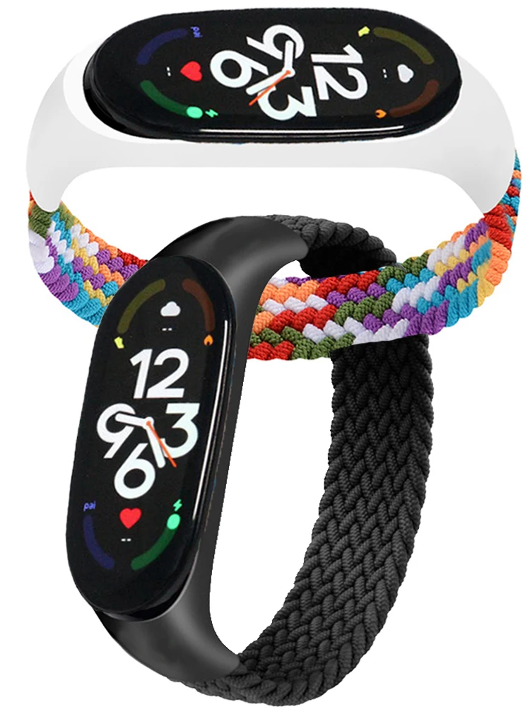 Braided-Solo-Loop-for-xiaomi-Mi-band-7-Watch-Strap-Nylon-watchband-NFC ...