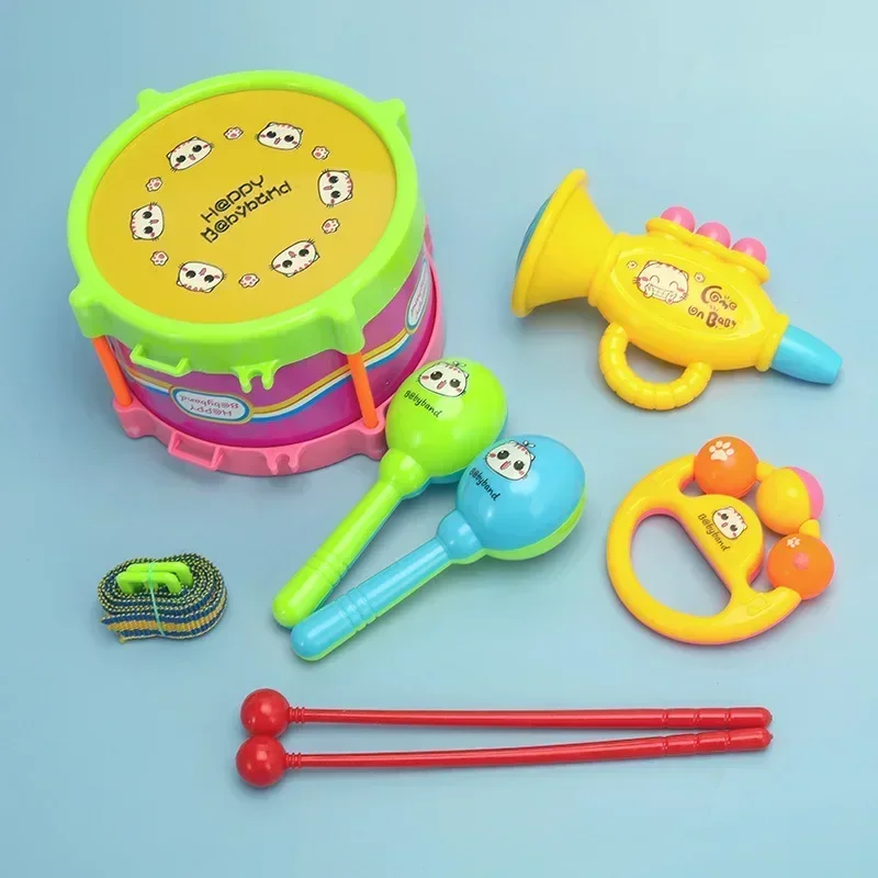 5Pcs-Set-Children-Drum-Trumpet-Toy-Music-Percussion-Instrument-Band-Kit ...