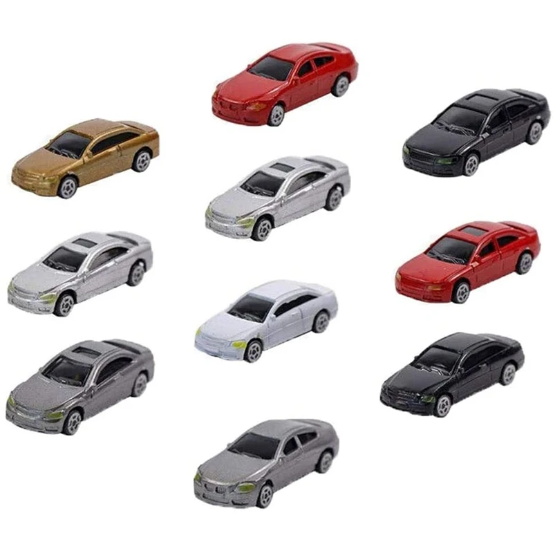 10-Pack-1-87-Mini-Model-Car-Painted-Car-Models-Building-Train-Scenery ...