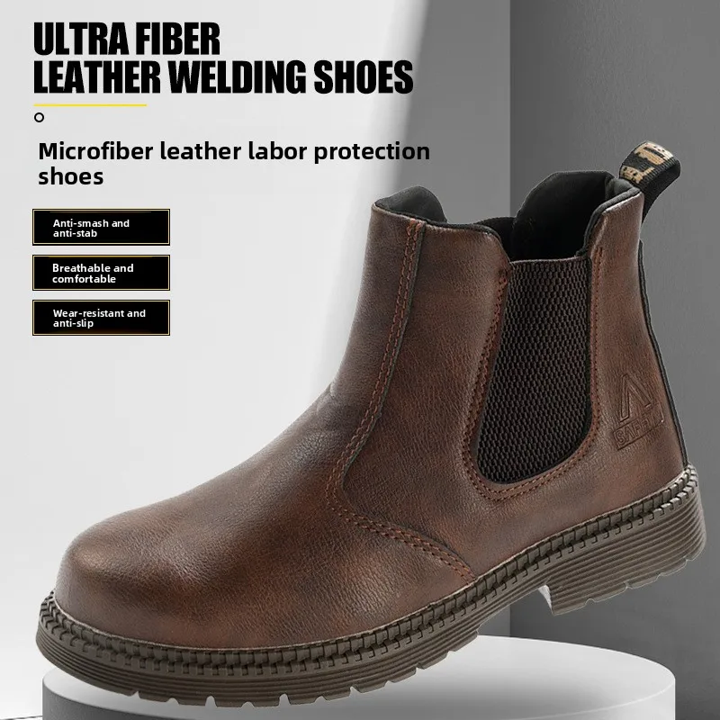 Men's Safety Shoes Anti-impact Puncture Resistant Wear-Resistant ...