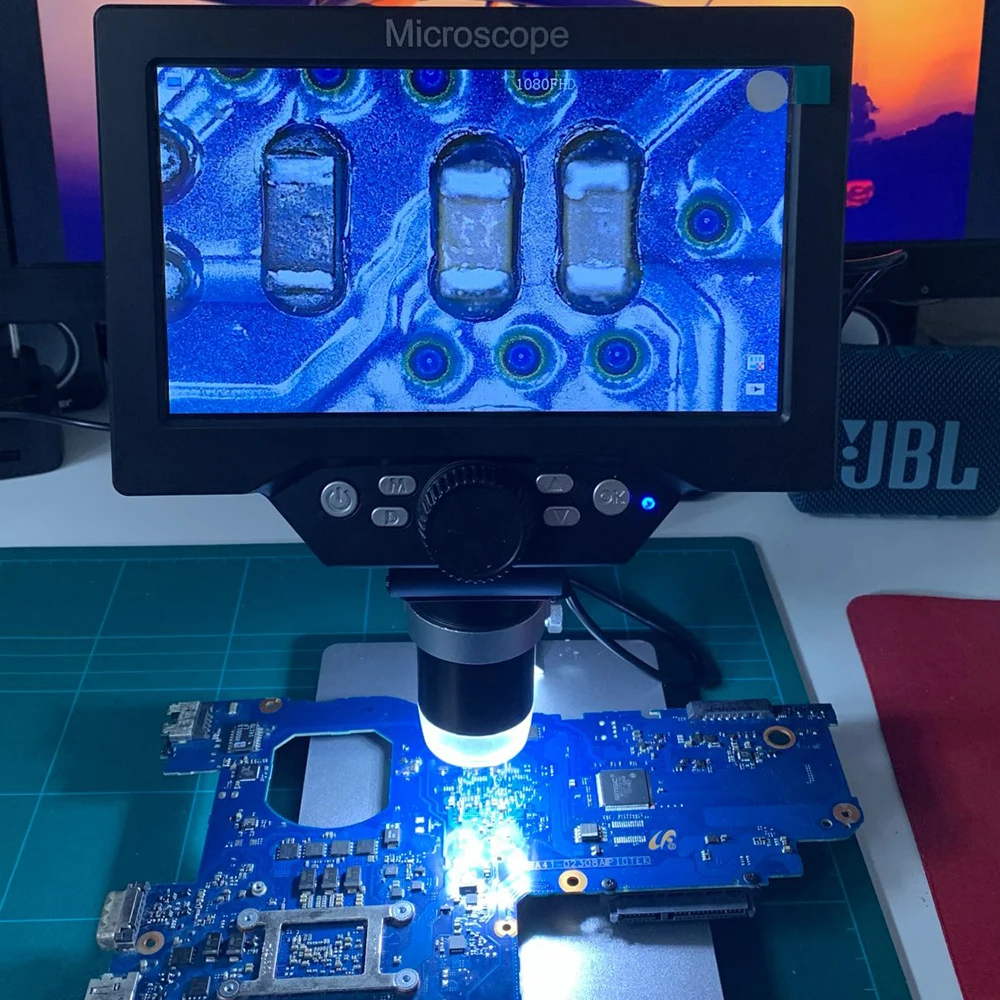 G1200 Continuous Zoom Electronic Digital Microscope 7 inch HD LCD ...