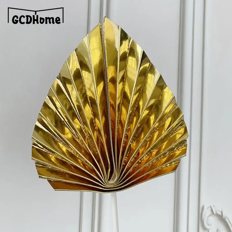 1-Pc-Paper-Folding-Fan-Cake-Toppers-Gold-Leaf-Birthday-Cake-Toppers-for ...