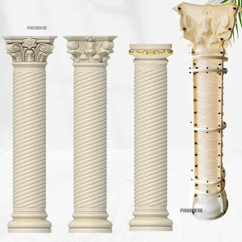 Thickened-Roman-Column-Mold-Cast-in-place-Cement-Building-Decoration ...