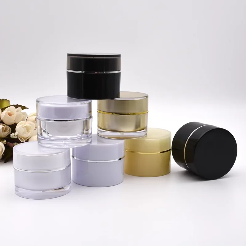 10-30pcs-5g-10g-15g-20g-30g-50g-White-Gold-Cosmetic-Jar-Plastic ...