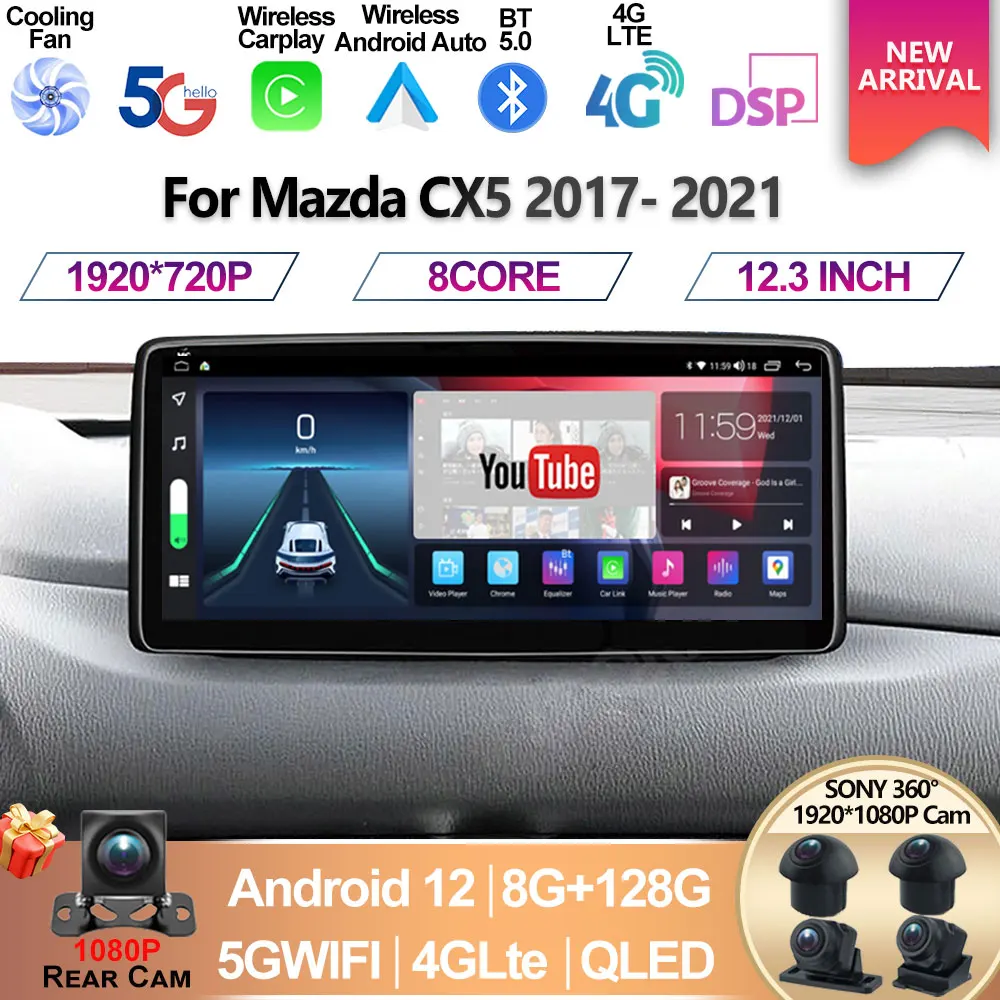 For-Mazda-CX5-CX-5-CX-5-2017-2021-1920-720-QLED-Android-12-Screen ...