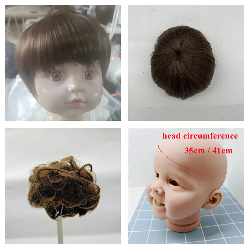 Brown-Golden-Hair-Wig-for-Reborn-Doll-BJD-Doll-Fits-Doll-Head ...