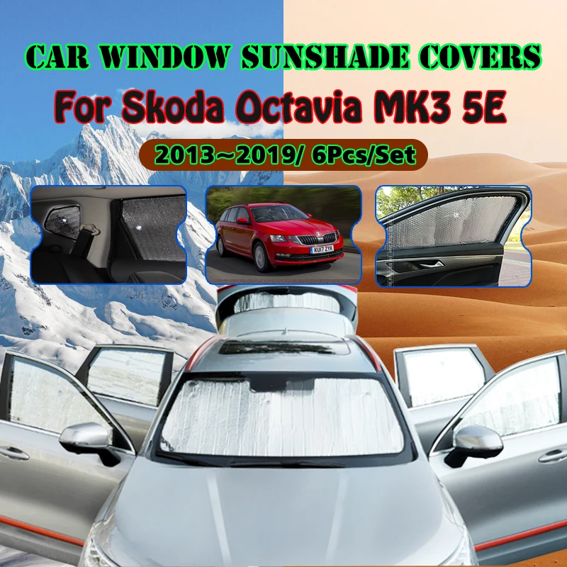 Full-Covers-Sunshades-For-Skoda-Octavia-3-MK3-5E-2013-2019-Estate-Car ...