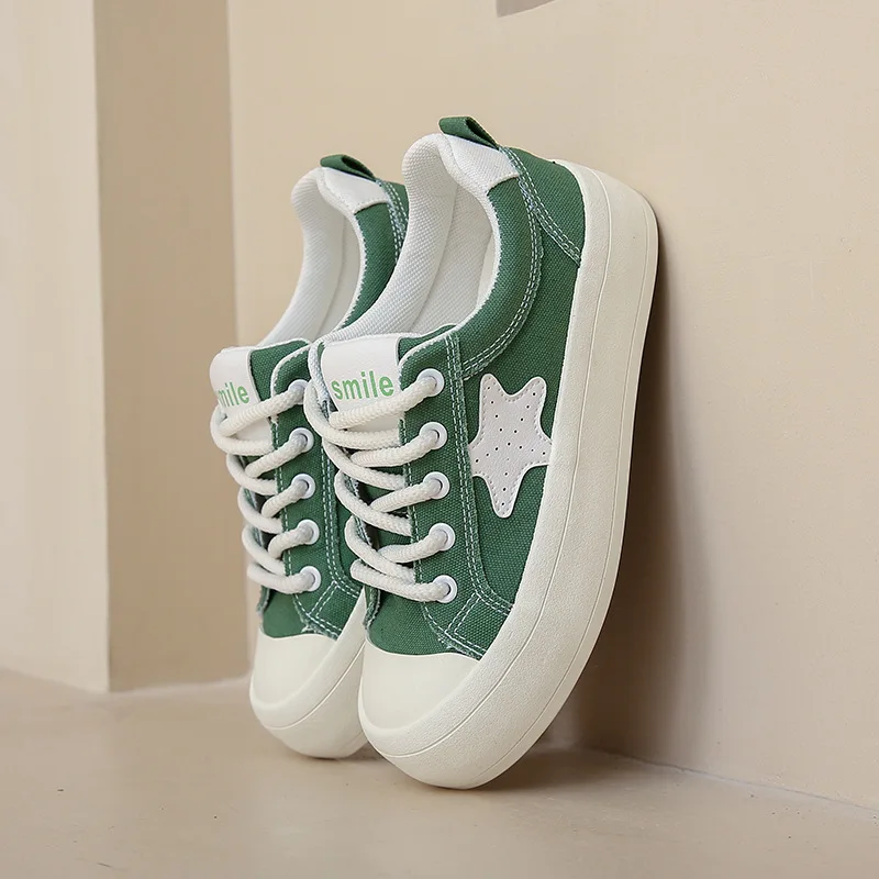 Zapatos-de-lona-suaves-para-mujer-zapatillas-de-deporte-de-suela-gruesa ...