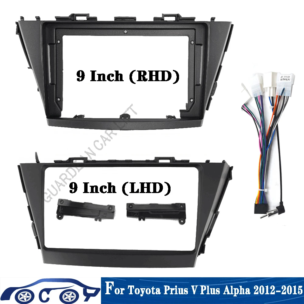 For Toyota Prius Plus V Alpha 2012 2015 Android Radio Dask Kit Fascia ...