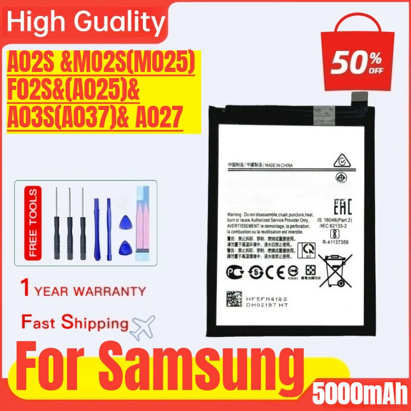 HQ-50S for Samsung A02S MO2S (M025) F02S (A025) A03S (A037) A027 Large ...
