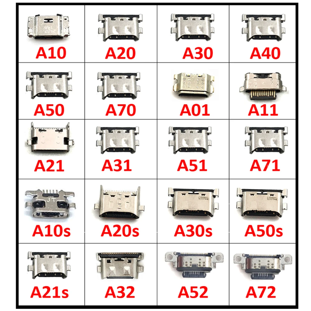 100Pcs Charger USB Charging Port Dock Connector For Samsung A20 A30 A50 ...